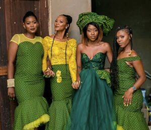 Special Occasion Green Shweshwe Dresses
