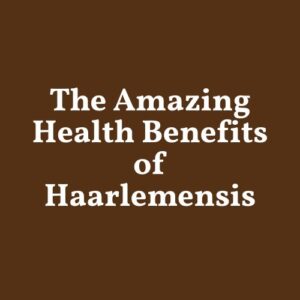 The Amazing Health Benefits of Haarlemensis